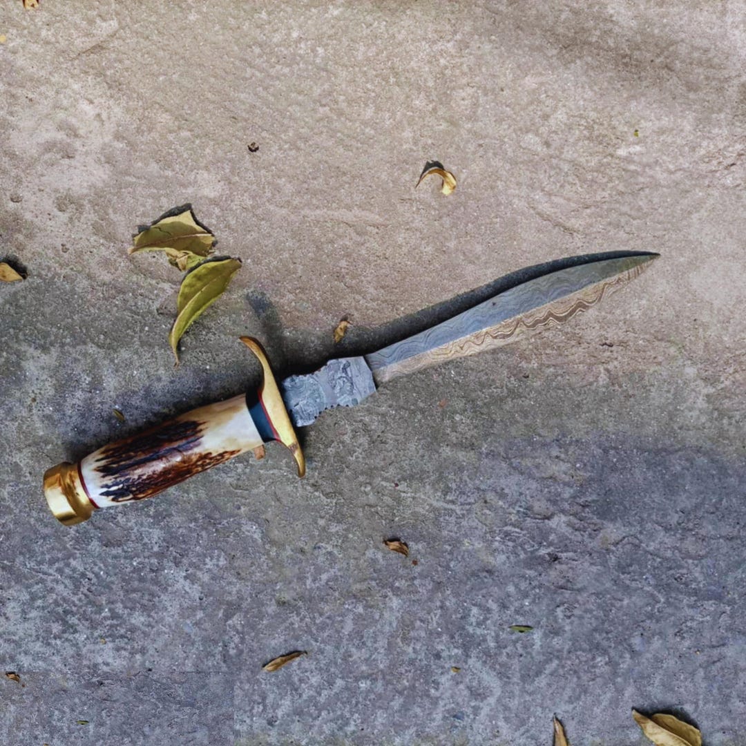 Barbarian Swords Functional Swords Handmade Damascus Sword Double Edge ...