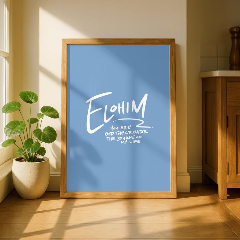 Elohim Wall Art | Christian Digital Download Print | God the Creator ...