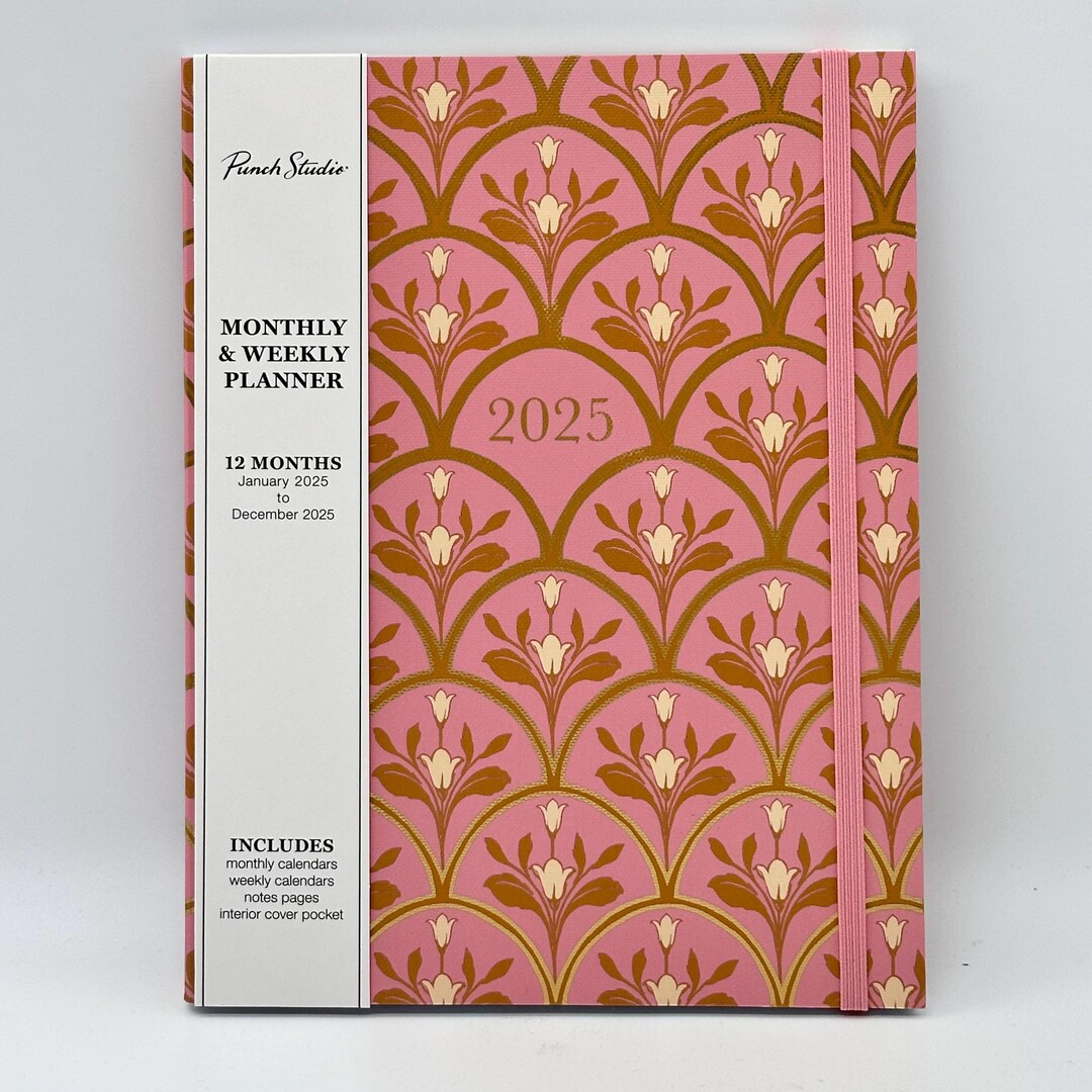 Punch Studio 2025 12-month Planner Monthly Weekly Agenda Journal ...