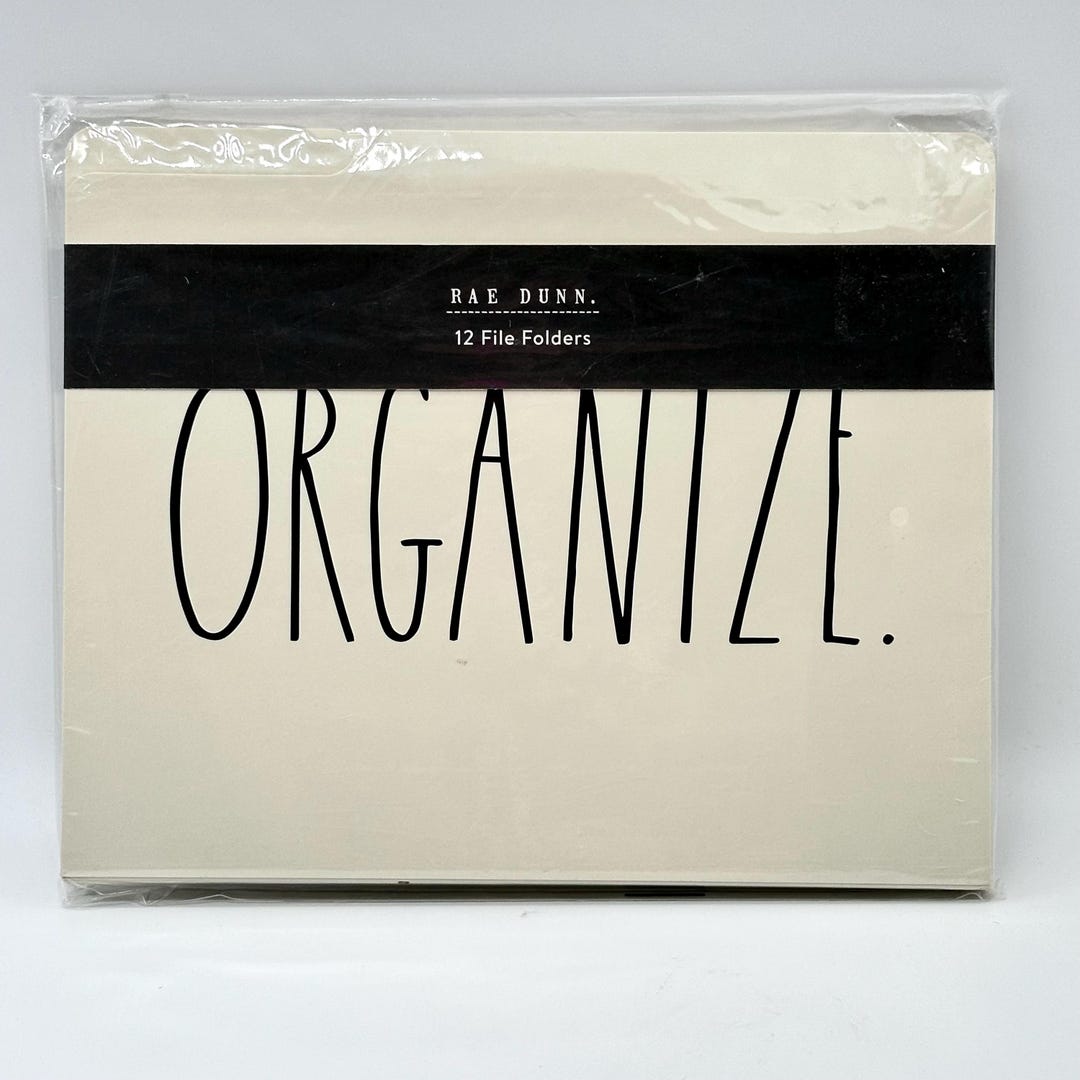 Rae Dunn ORGANIZE. Set of 12 File Folders 11 X 7.5 ivory/black - Etsy