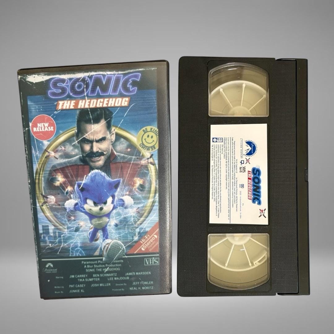 Sonic the Hedgehog Movie VHS Custom ARTWORK - Etsy