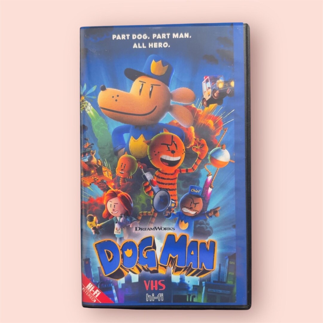 Dog Man VHS Movie 2025 Custom Artwork. Captain underpants Cat kid Dav ...
