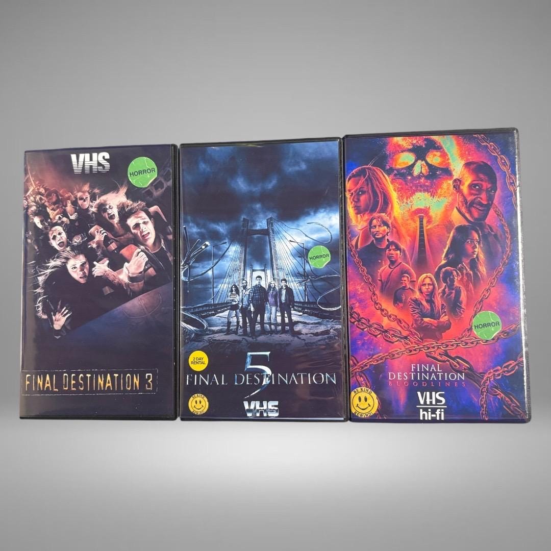 Final Destination 3 ,5 & Bloodlines Movie VHS Custom ARTWORK . - Etsy