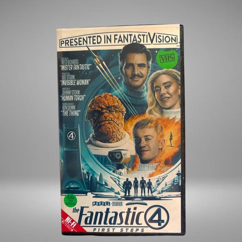 Fantastic Four VHS Custom Artwork Movie Pedro Pascal - Etsy