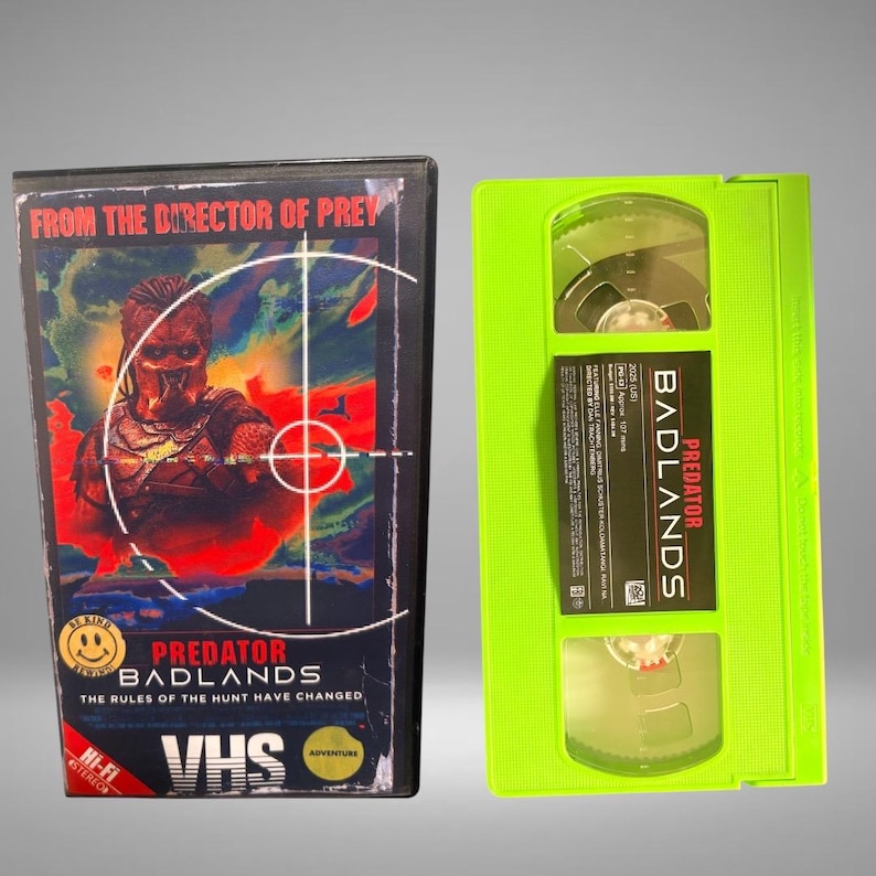 Predator Badlands Green VHS Custom Artwork Movie. Arnold Schwarzenegger ...