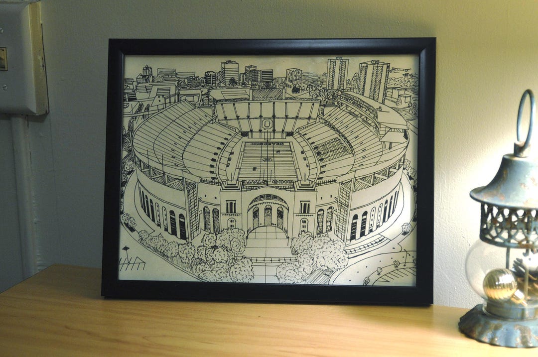 Custom Hand-drawn Sports Stadium and Arena Inked Sketch (not Framed) - Etsy