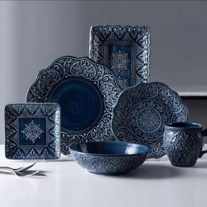 Ceramic Dinnerware Set - Etsy