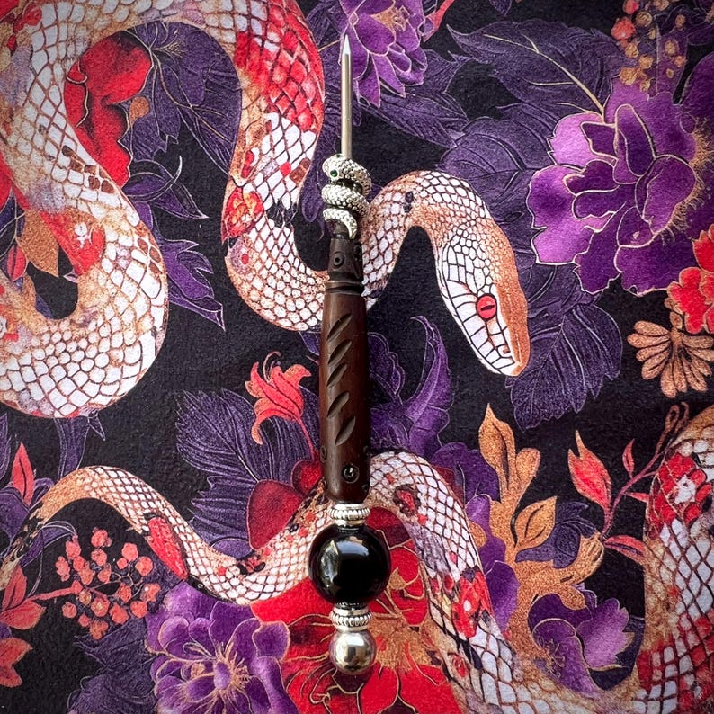 Snake Cigar Nubber, Stainless Steel Pick, Bone Bead - Cigar Gift - Etsy