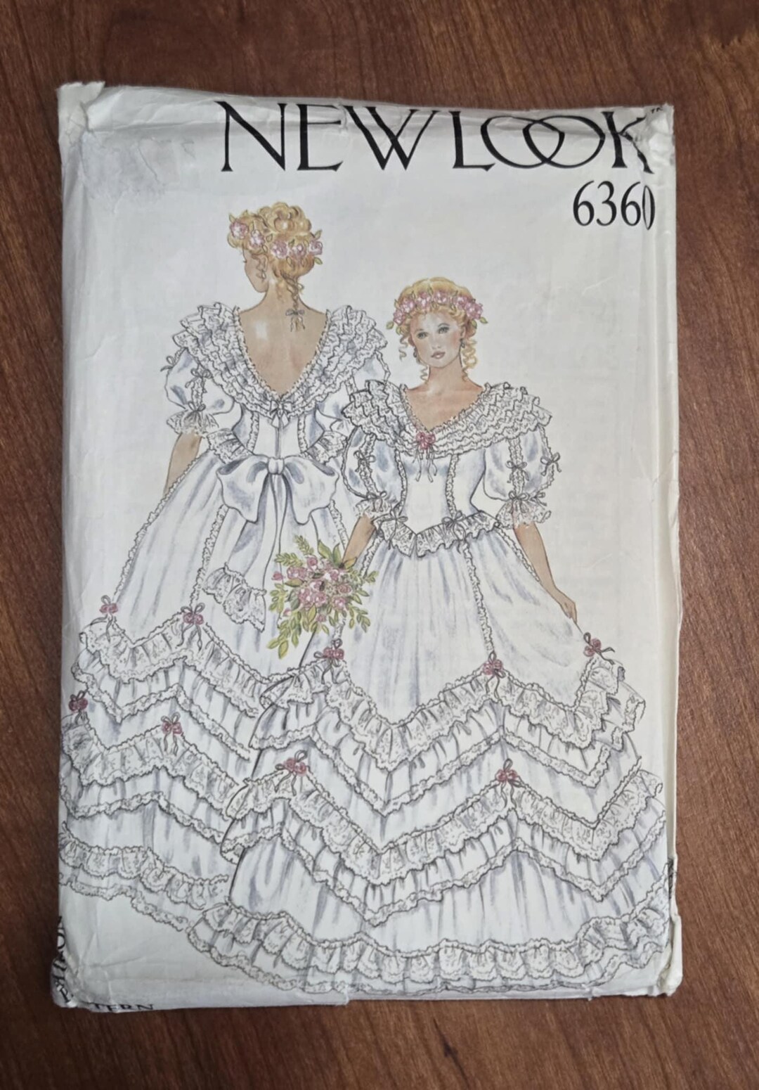 New Look 6360 Sewing Pattern – Vintage Princess Wedding Gown (size 8-18 ...