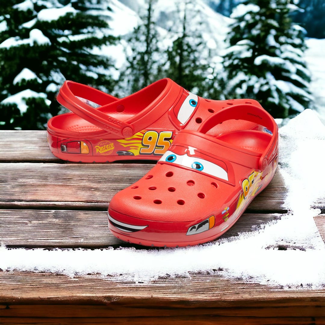 Buy Lightning Mcqueen Shoes Car Clogs Funny Christmas Gift Perfect for ...