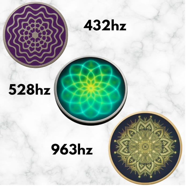 Chakra Alignment Coin: Cymatic Mandala Pocket Token for Meditation - Etsy