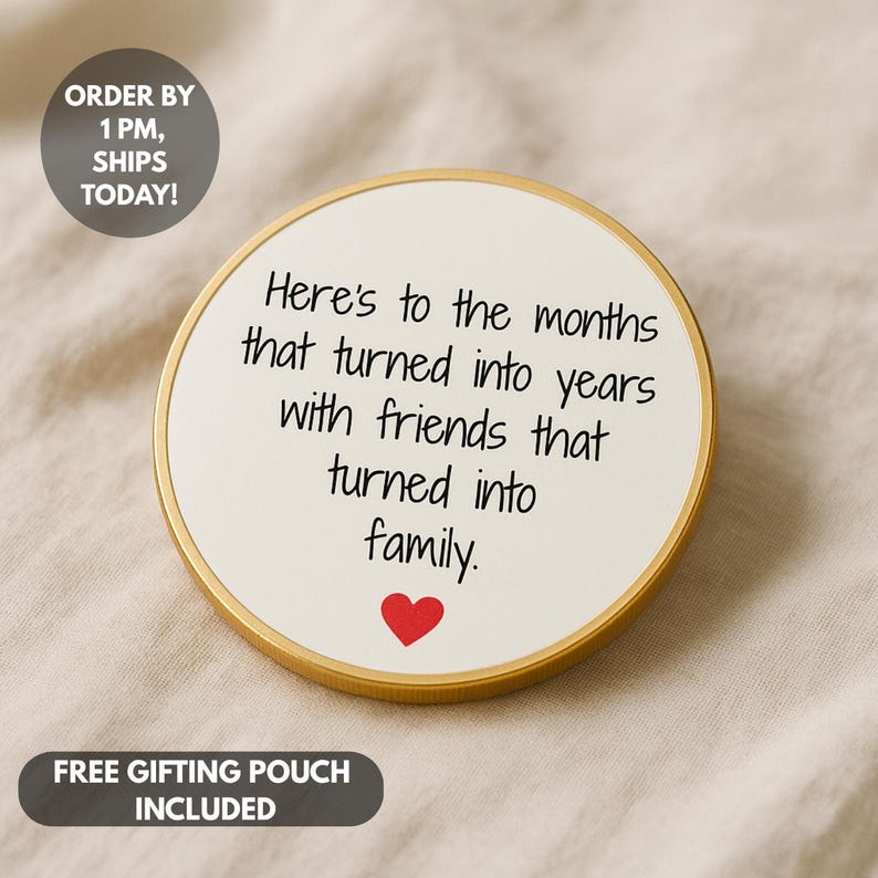 Friends Turned Family Pocket Token: Inspirational Friendship Gift - Etsy