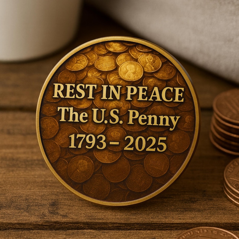 RIP U.S. Penny Coin • 1793–2025 Last Penny Tribute • Funny Collectible ...