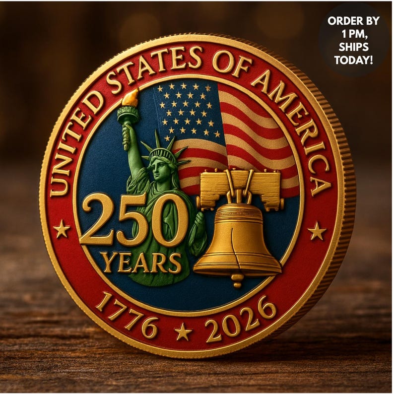 USA 250th Anniversary Ornament – Ceramic, Glass & Coin Options – 1776 ...