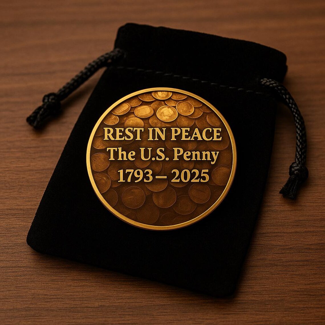 RIP U.S. Penny Coin • 1793–2025 Last Penny Tribute • Funny Collectible ...