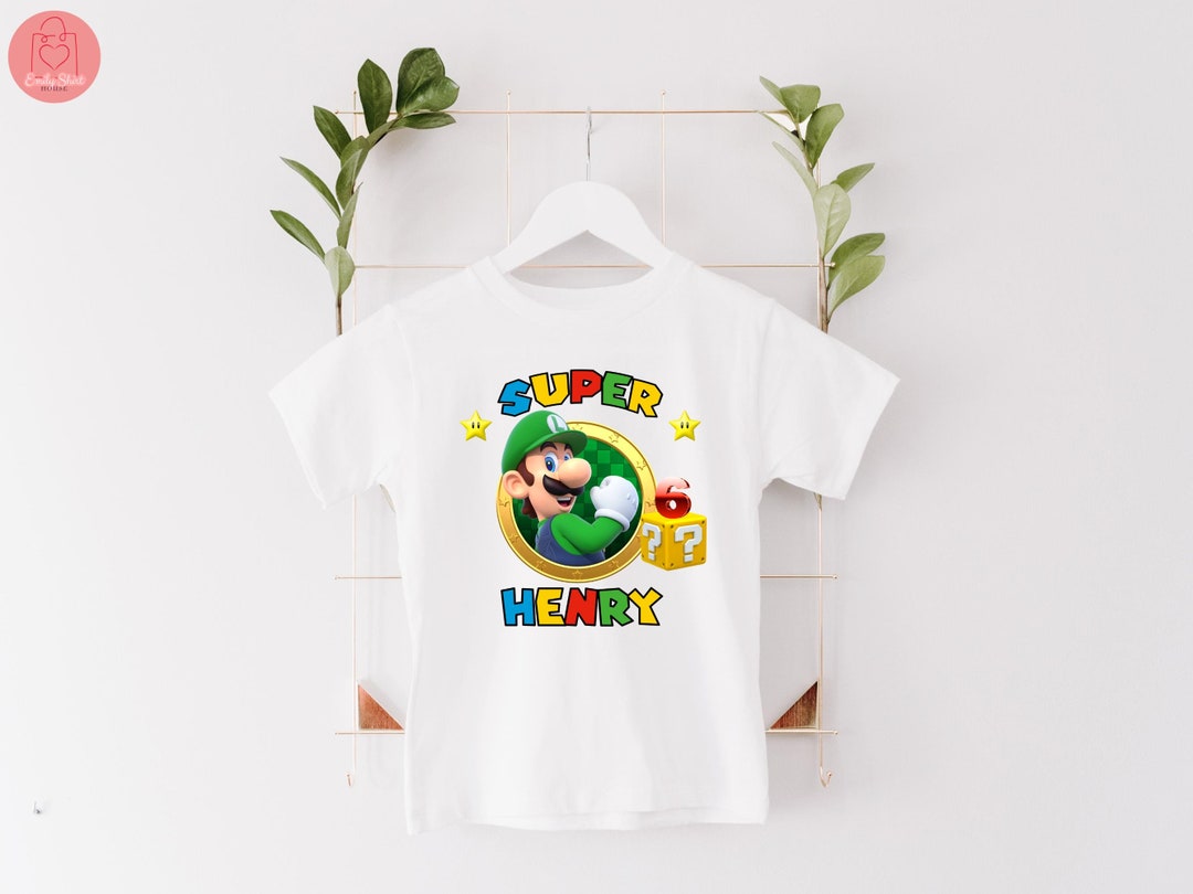 Custom Super Mario Shirt, Super Mario Birthday Shirt, Mario Birthday ...