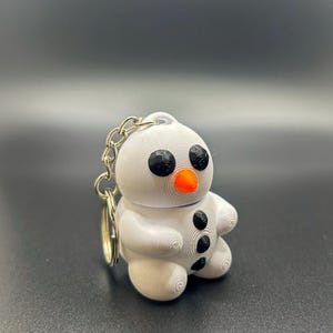 Small Flexible Snowman Keychain - Etsy