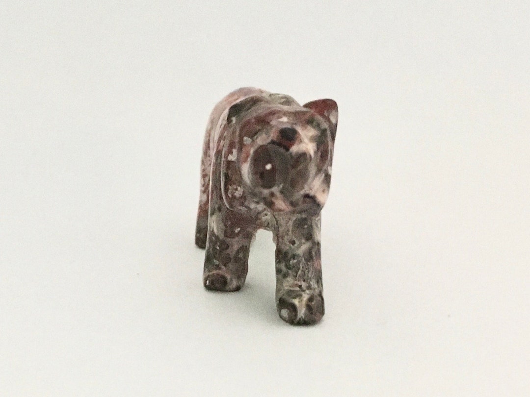 Leopardskin Jasper Carving of a Bobcat - Etsy
