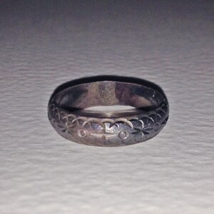 Early 20th Century Bright-cut Engraved Silver Band - Etsy