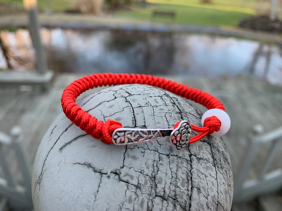 Best Wishes Good Luck Red String Bracelet Sterling Silver - Etsy