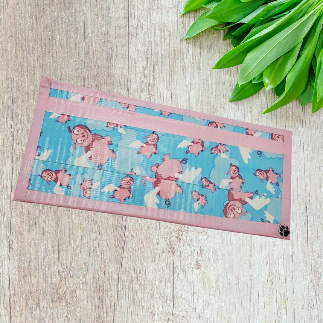 Handmade Duct Tape Coupon Holder and Organizer, Flying Pigs - Etsy