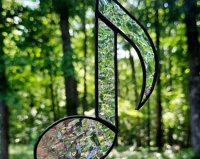 Stained Glass Music Note, Eighth Note, Handmade by Indiana Artisan ...