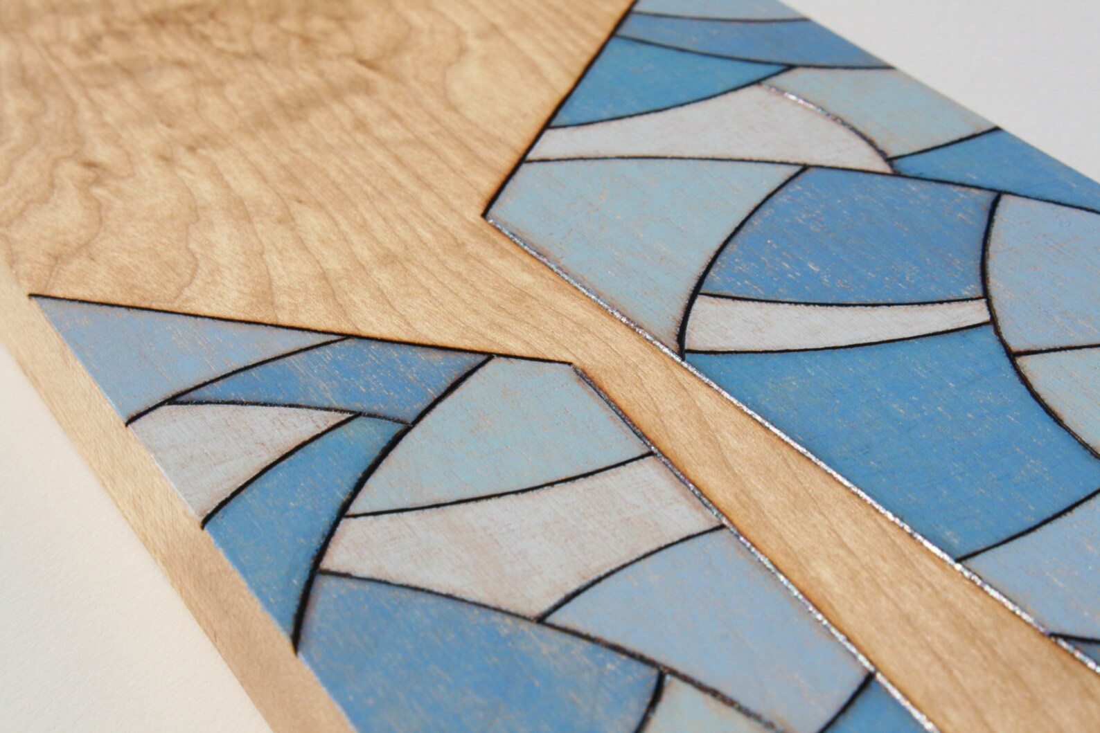 Original Art Abstract Modern Art Pyrography Prismacolor | Etsy