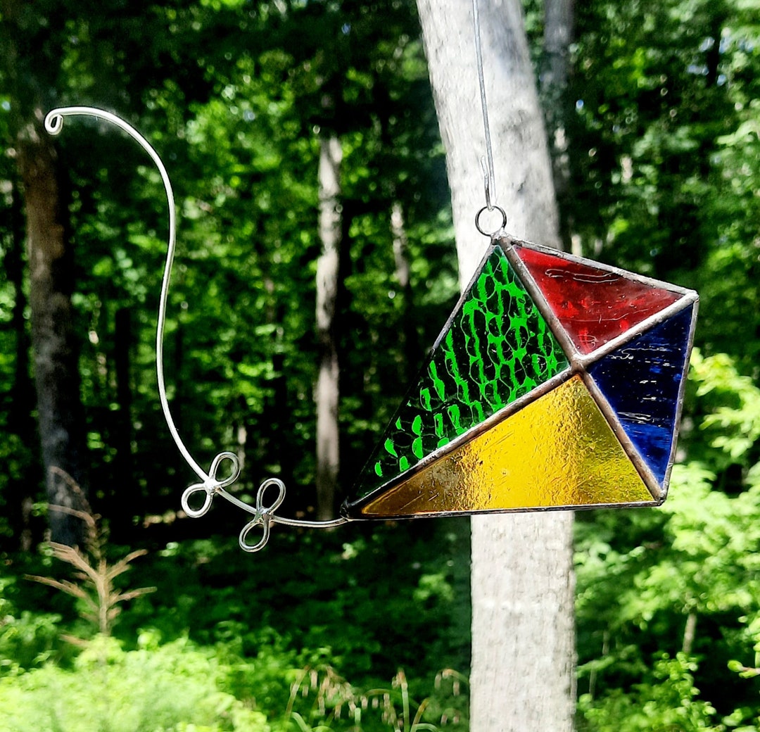 Kite Suncatcher, Red Blue Green and Yellow - Etsy