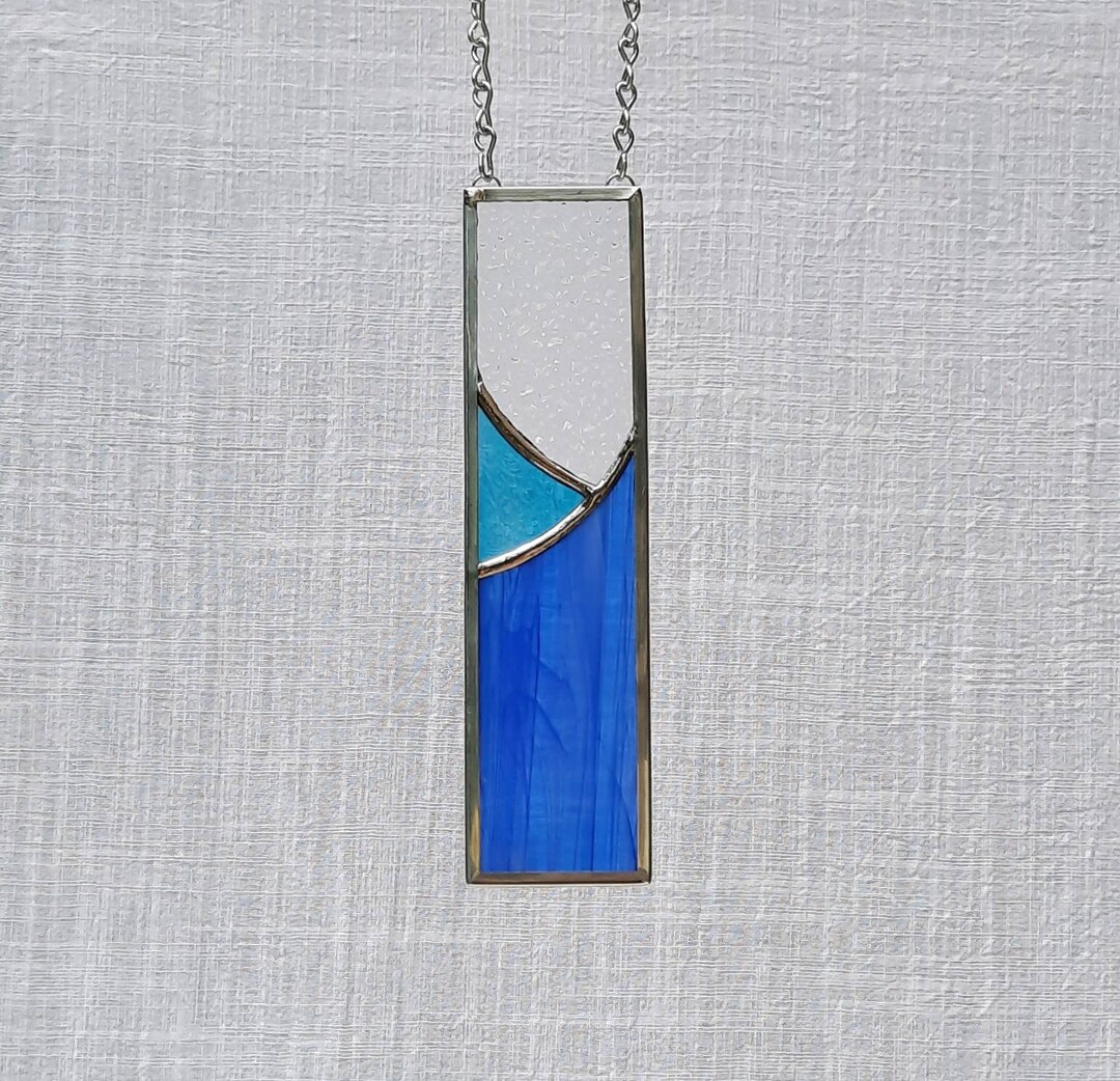 Mini Stained Glass Window Panel Suncatcher Glass Art Window Hanging ...