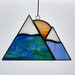 Stained Glass Mountains and Sunset. - Etsy