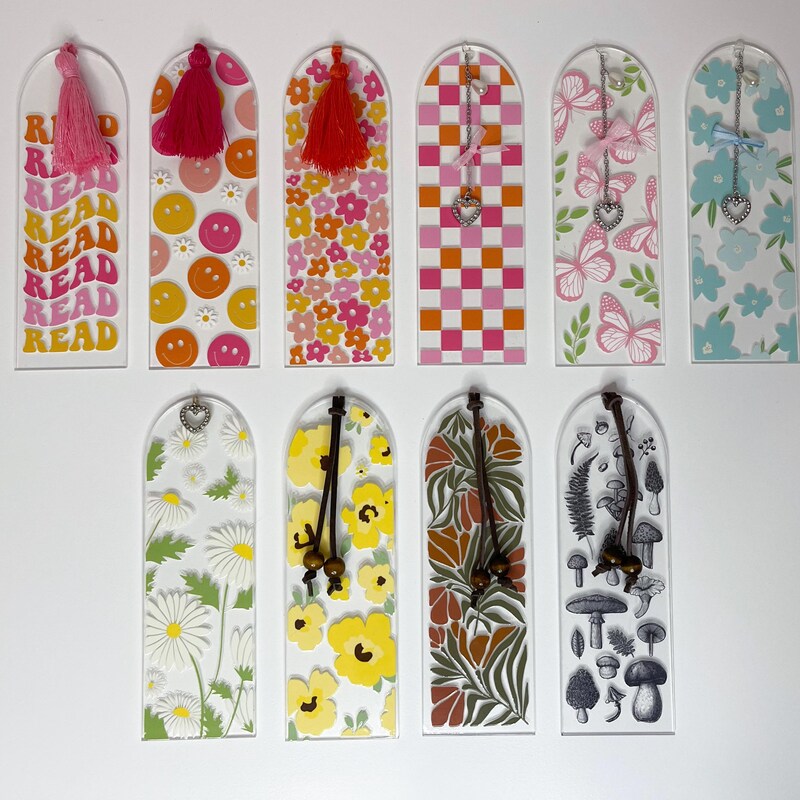 Acrylic Bookmark - Etsy