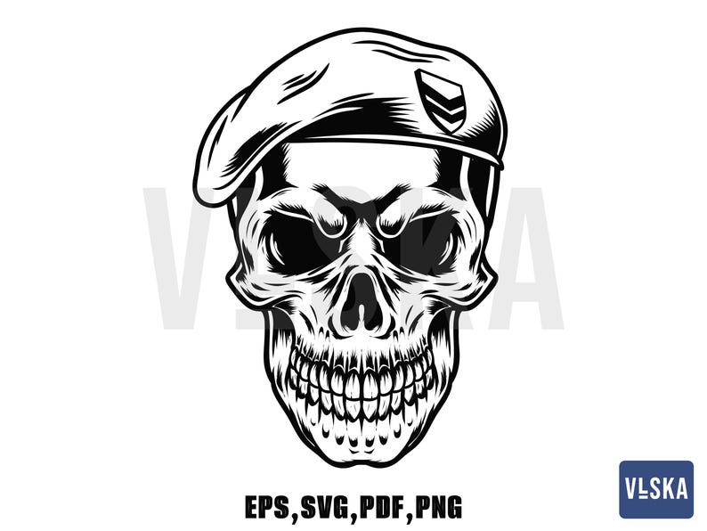 Soldier Skull Vector SVG Bundle | Military Skull SVG | Military Skull ...