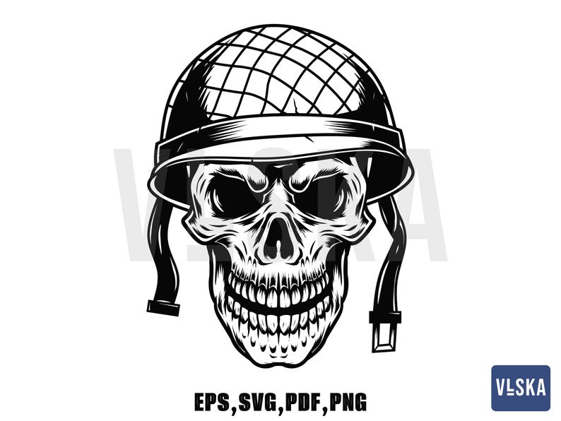 Soldier Skull Vector SVG Bundle | Military Skull SVG | Military Skull ...