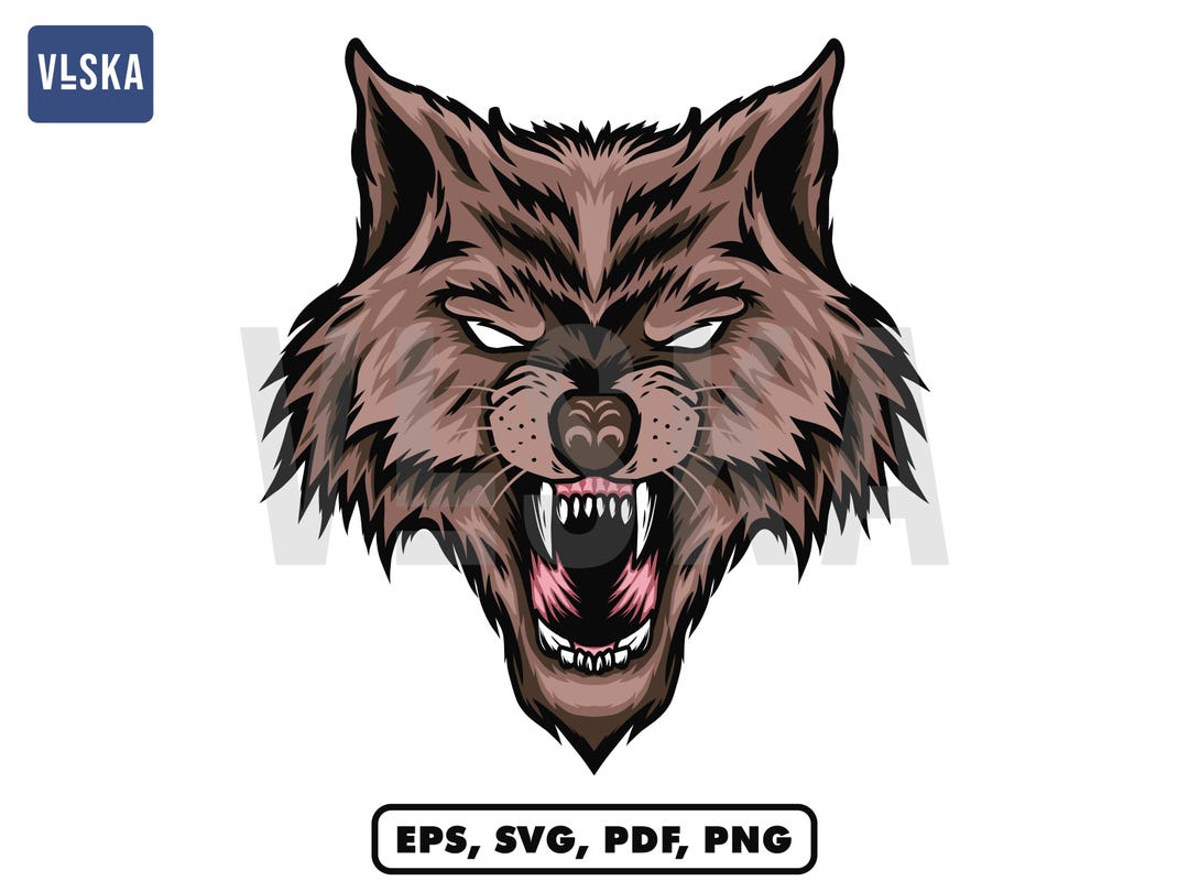 Wolf Head Vector SVG, Wolf Head Vector, Wolf, Werewolf Vector, Werewolf ...