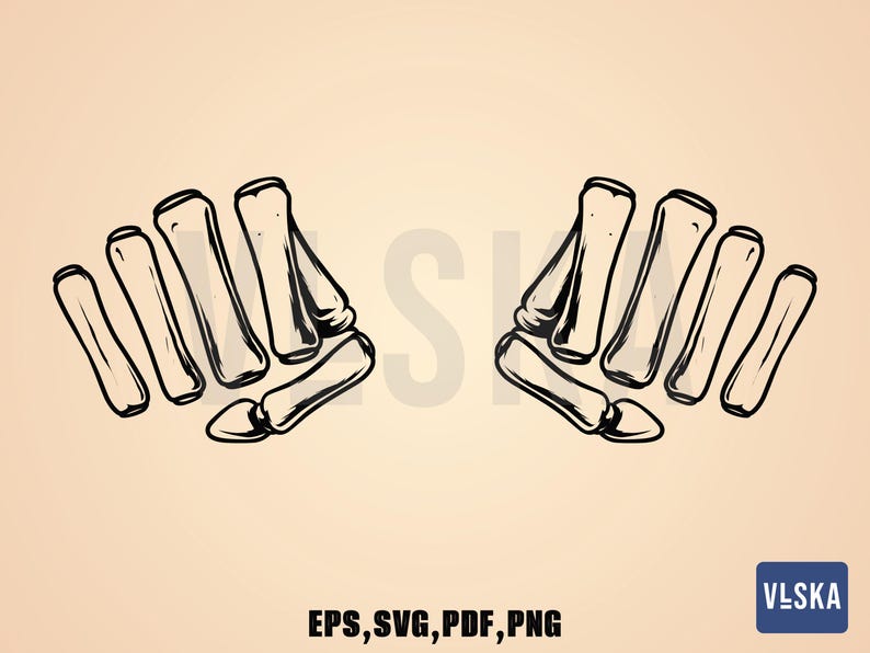 Skeleton Hand Poses Fist SVG Clipart | Hand Poses PNG | Skeleton SVG ...