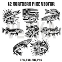 Northern Pike Design SVG - DXF - PLASMA - Etsy