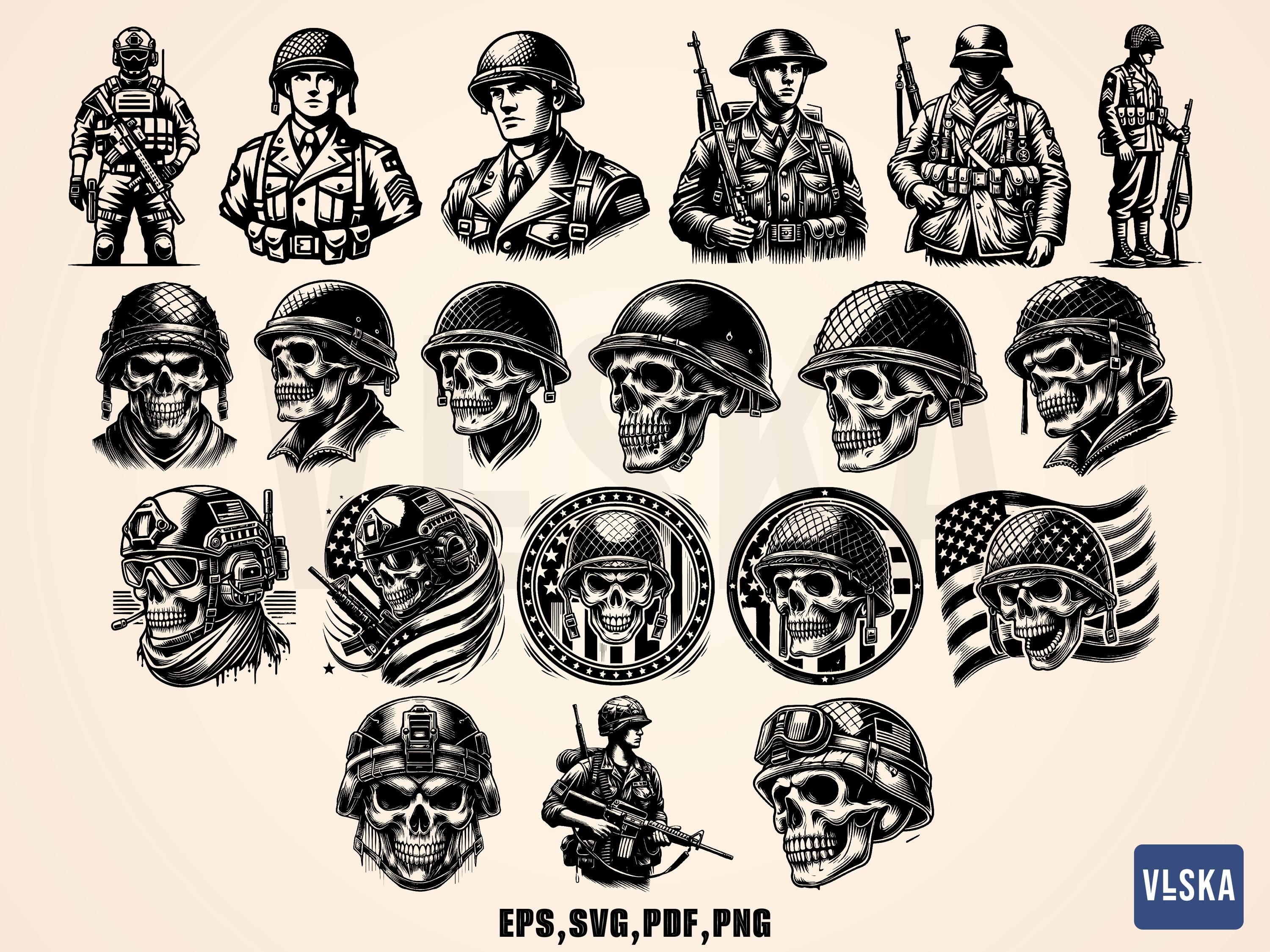 US Soldier SVG PNG Bundle | Military Svg | Us Soldier Vector | American ...