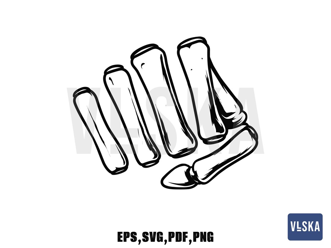 Skeleton Hand Poses Fist SVG Clipart | Hand Poses PNG | Skeleton SVG ...