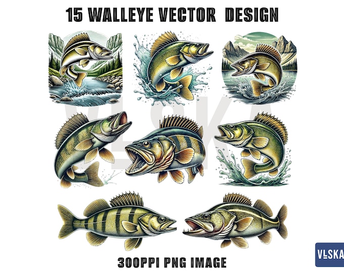 Walleye Print - Etsy