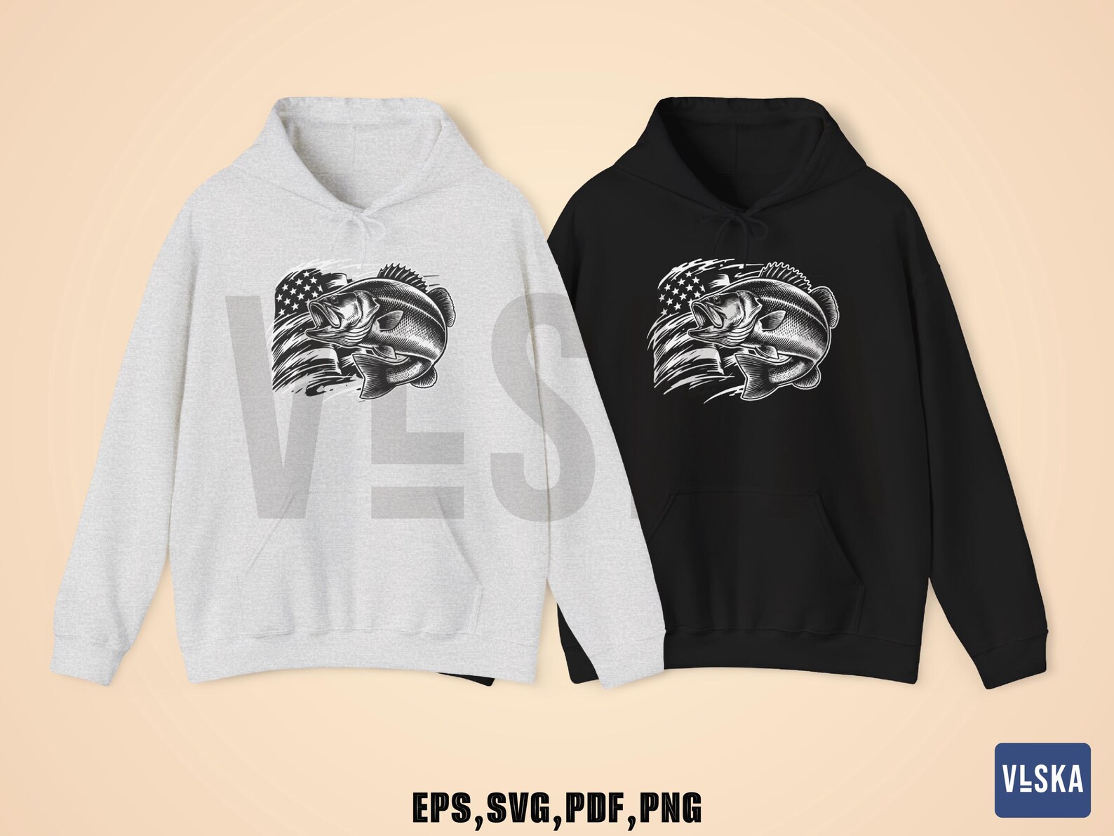 Bass Fishing USA Flag Vector SVG & PNG | Fishing Svg | American Usa ...