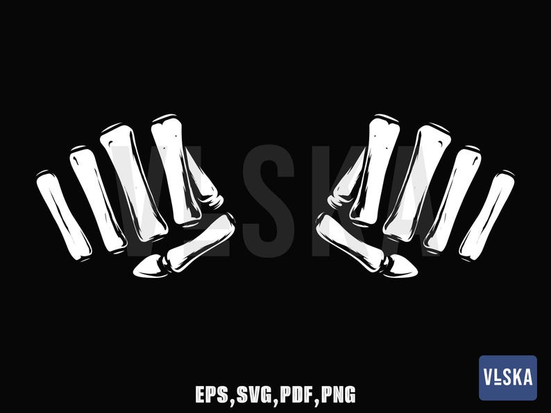 Skeleton Hand Poses Fist SVG Clipart | Hand Poses PNG | Skeleton SVG ...