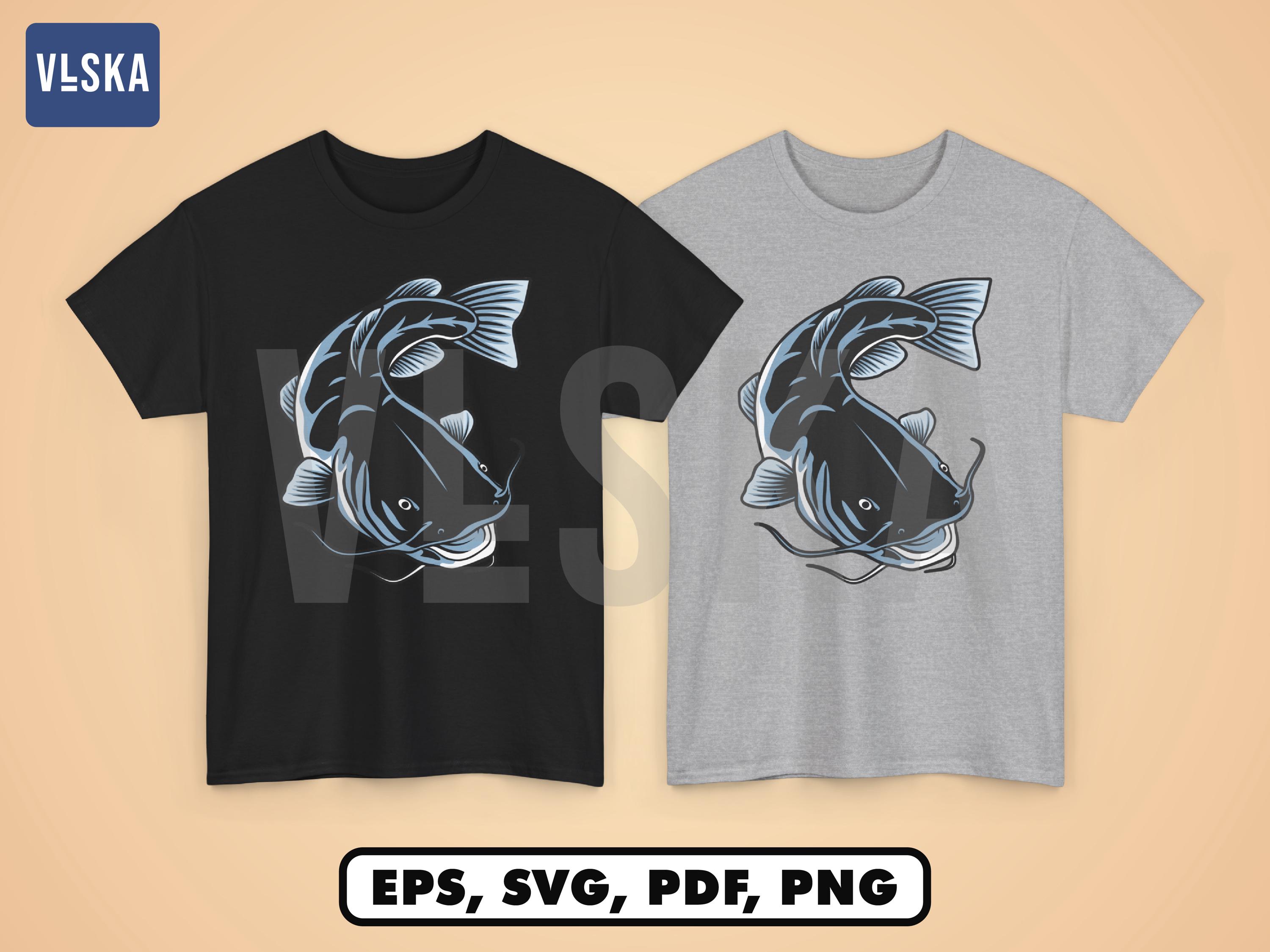 Catfish Vector Illustration, Vector File, Instant Download, Sticker ...