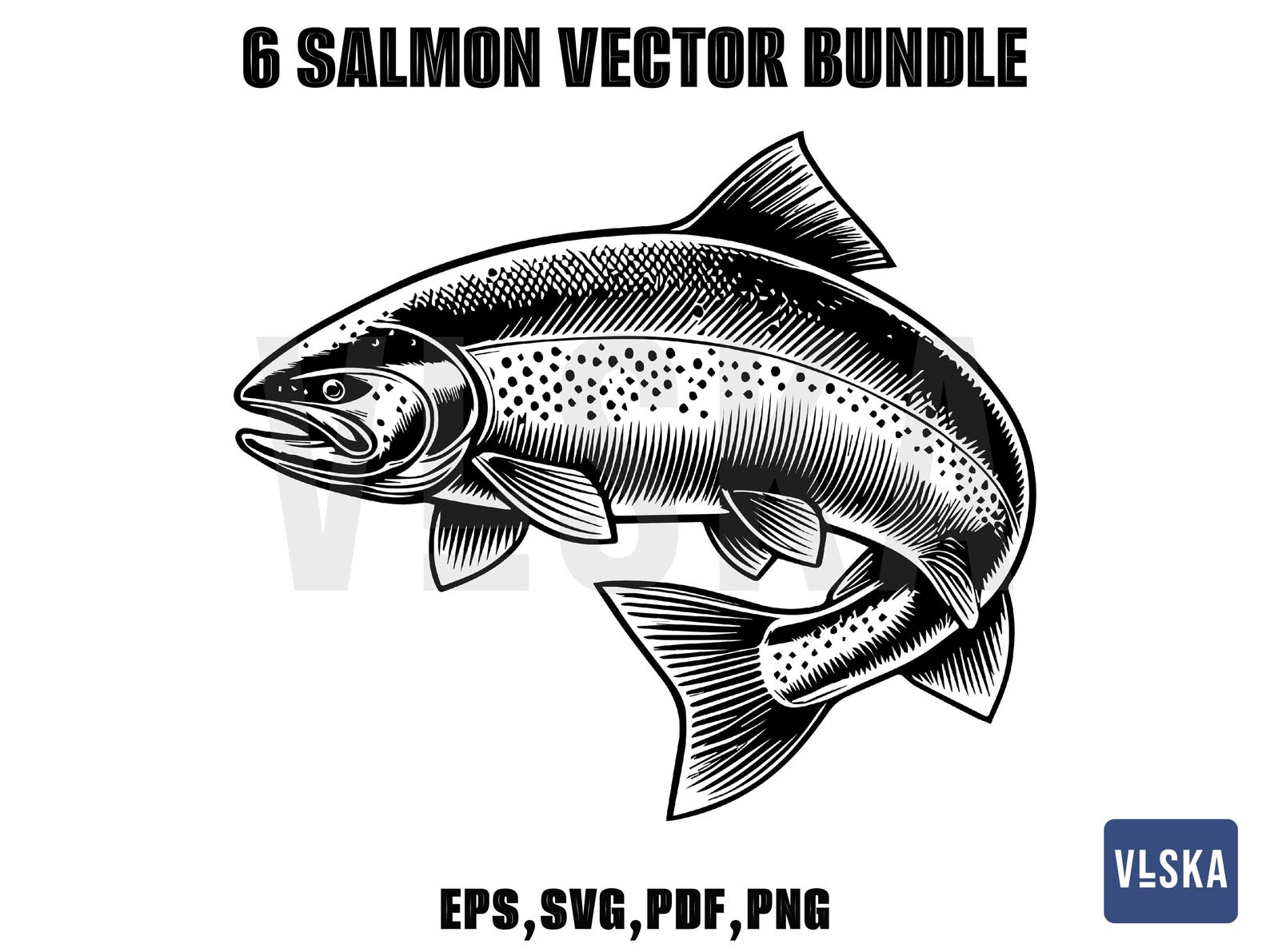 Salmon Vector SVG Bundle | Salmon Fishing Svg | Trout Svg | Salmon Svg ...