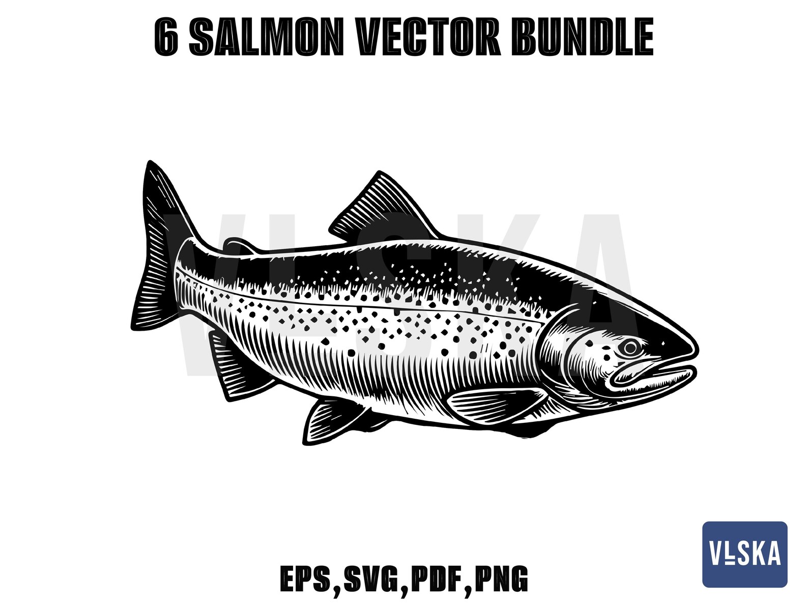 Salmon Vector SVG Bundle | Salmon Fishing Svg | Trout Svg | Salmon Svg ...