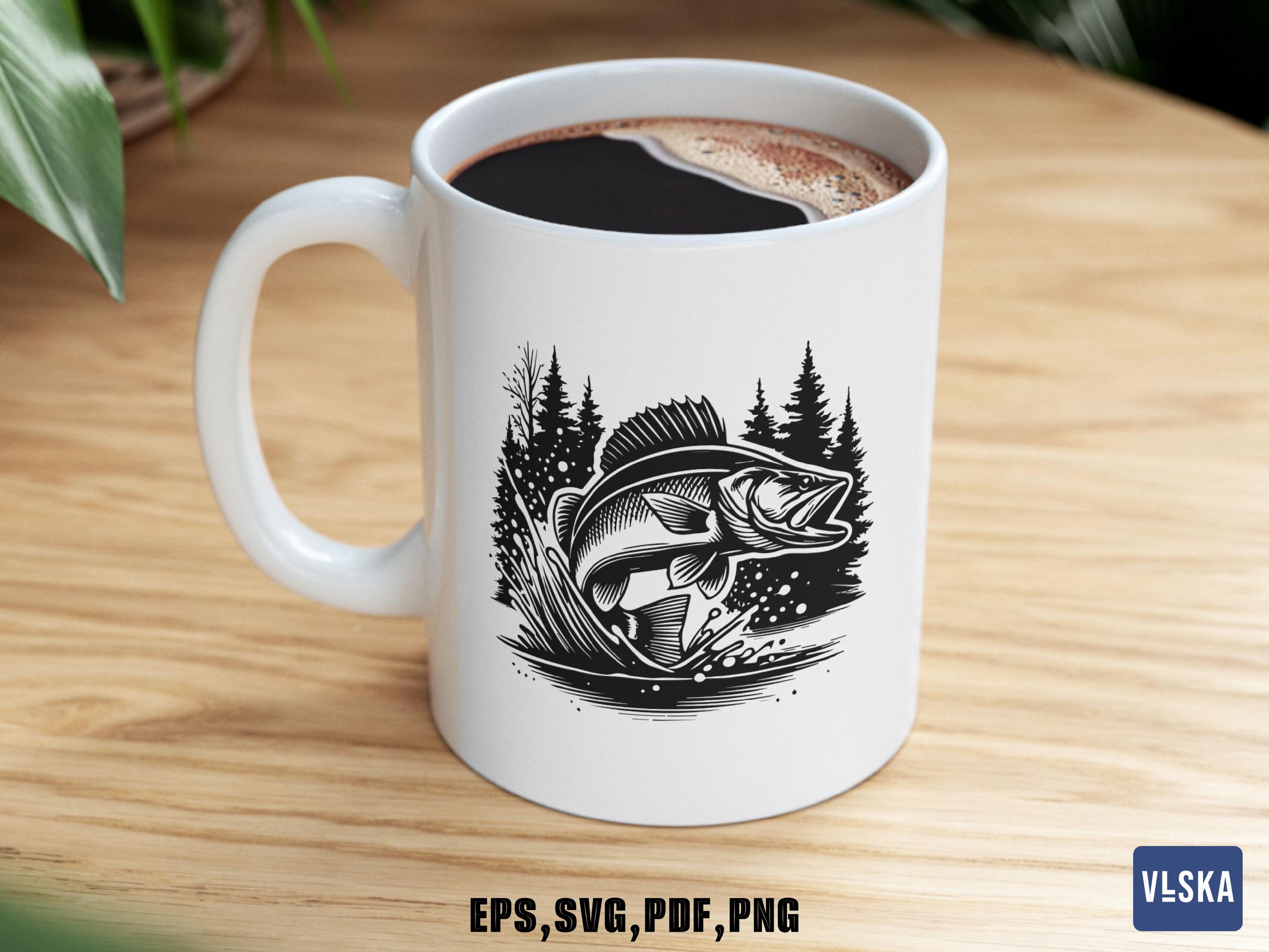 Walleye Fishing Vector SVG Bundle | Walleye Fishing SVG | Fishing SVG ...