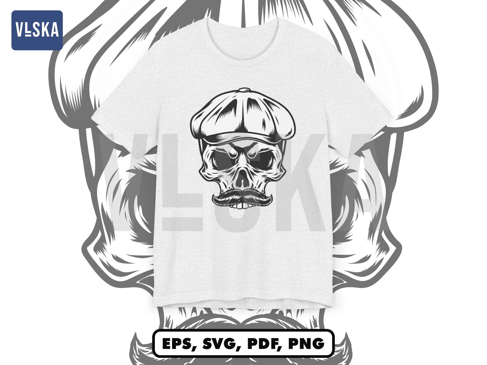 Skull With Flat Cap SVG | Irish Skull SVG | Peaky Blinders Inspired PNG ...