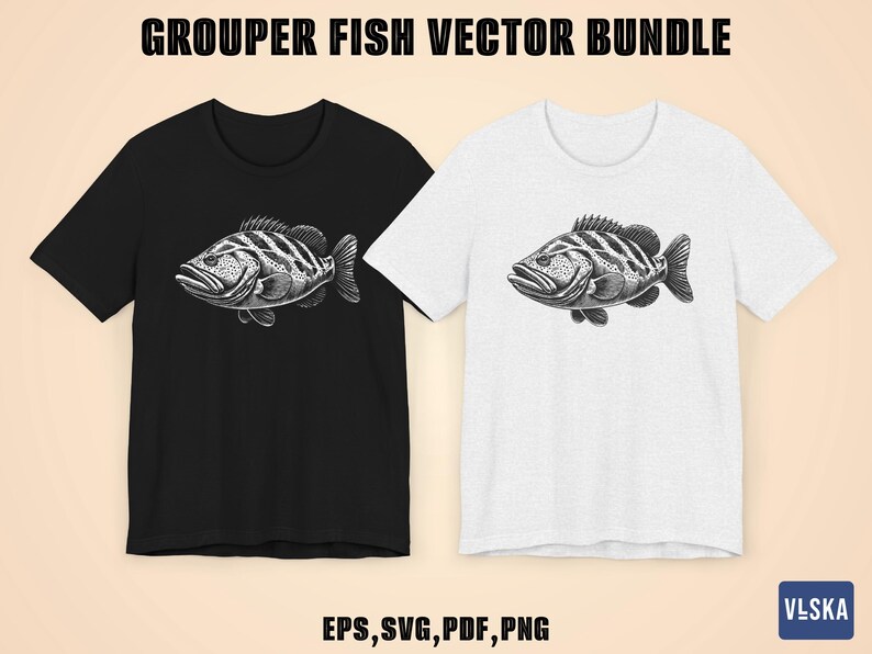 Grouper Fish Vector Bundle | Grouper Fish Clipart | Fishing Svg | Eps ...