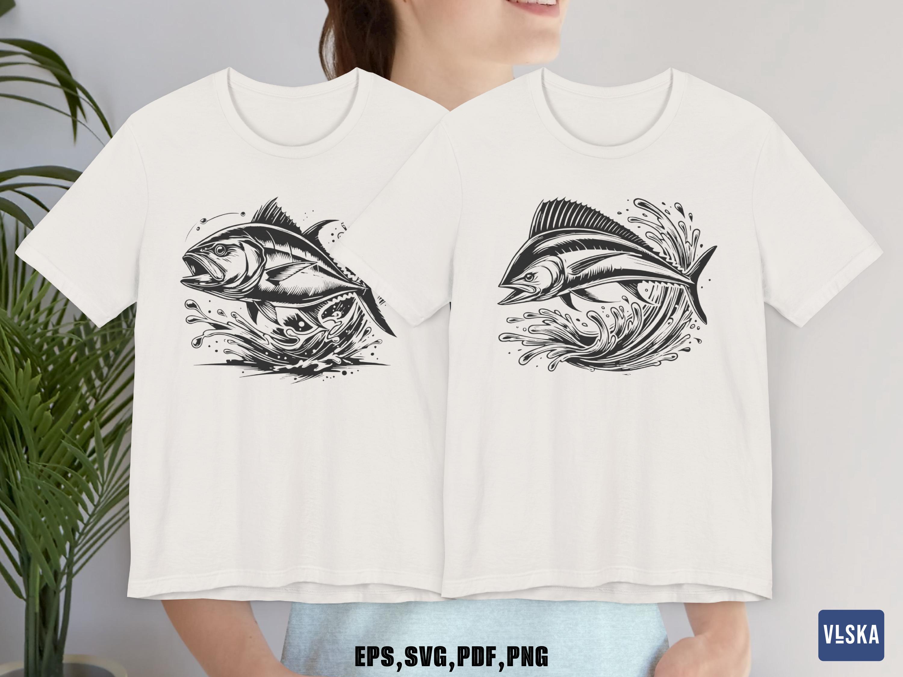 Saltwater Fish SVG Clipart Bundle for Fishing | 81 Sea Fish Designs for ...