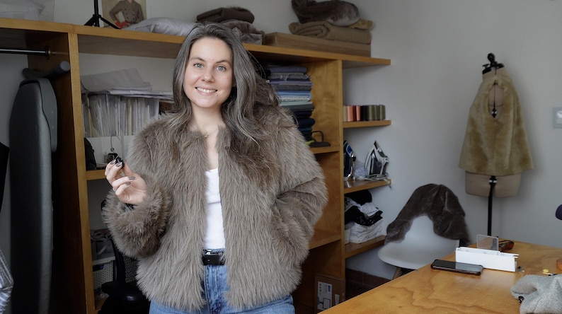 PDF Digital Sewing Pattern | Short Faux Fur Jacket | Sizes XXS to 4XL ...