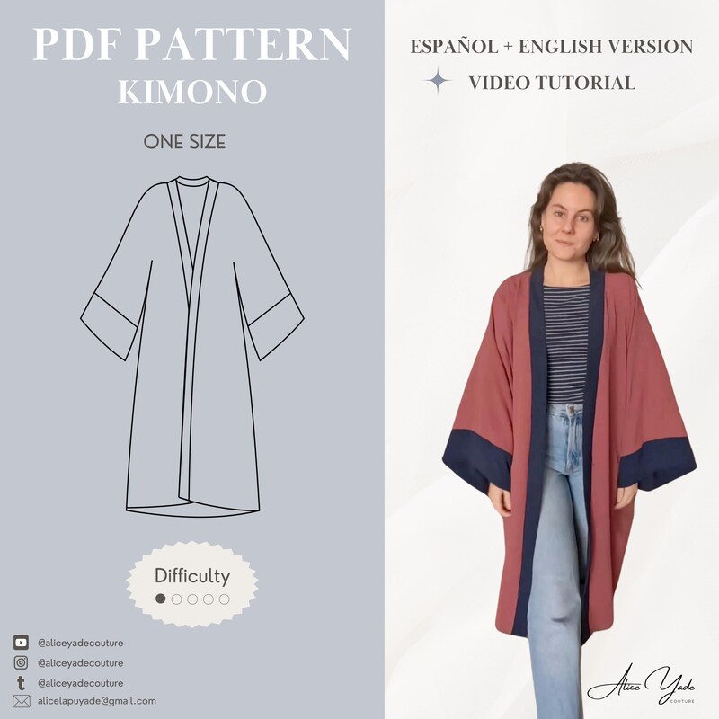 Kimono Pattern - Etsy